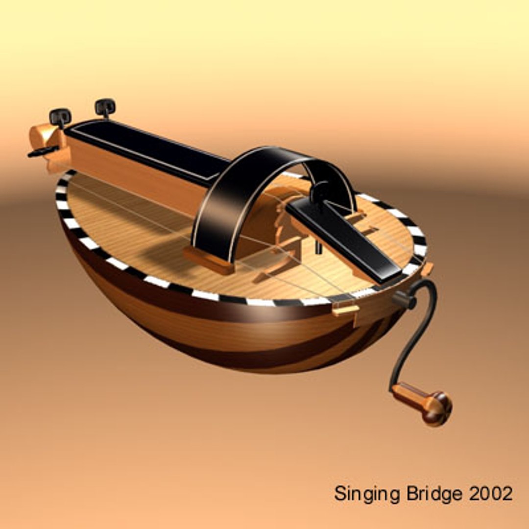 Hurdy Gurdy Stringed Instrument 3d Max