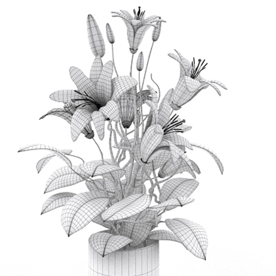 maya realistic lily