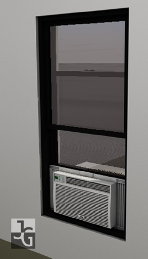 3d Window Air Conditioner Model