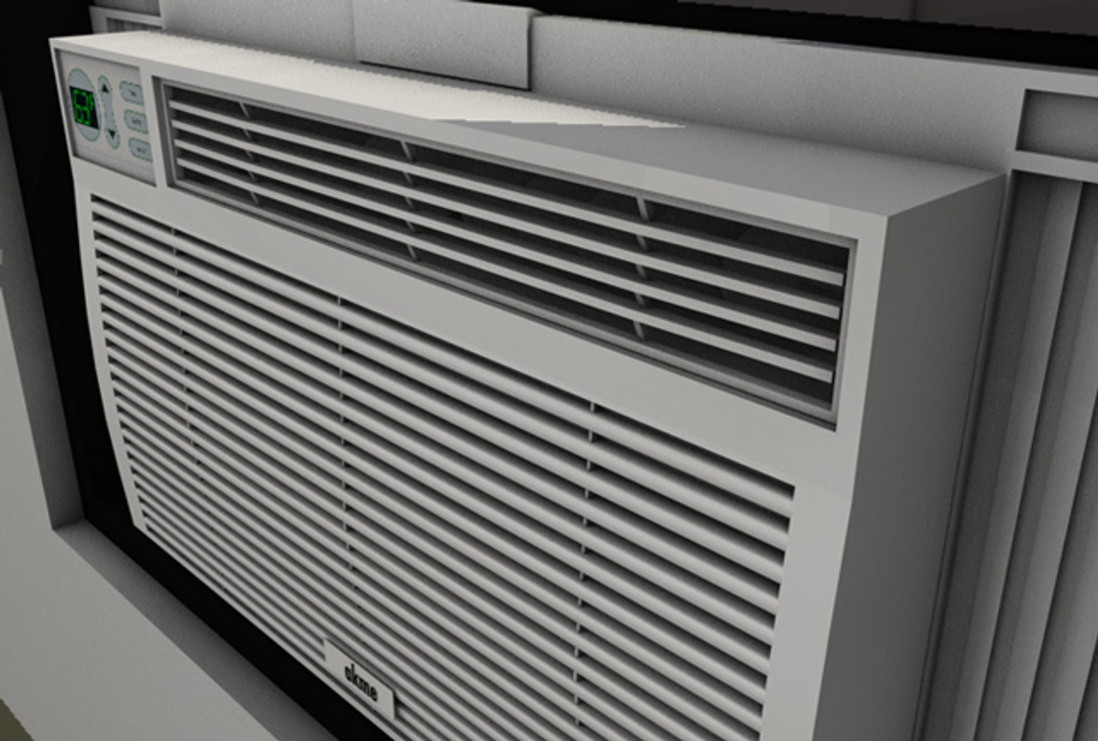 3d Window Air Conditioner Model