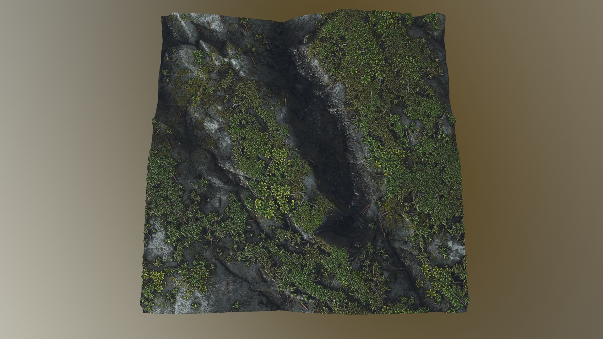 Mossy Cliff 3D Model - TurboSquid 2156664
