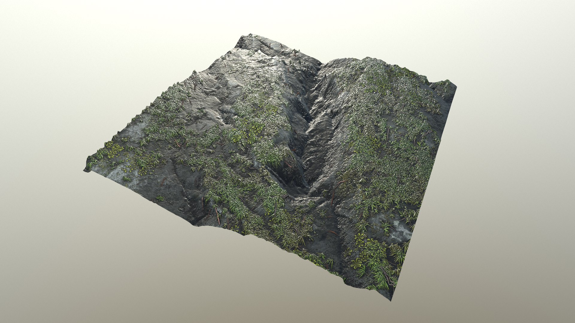 Mossy Cliff 3D Model - TurboSquid 2156664