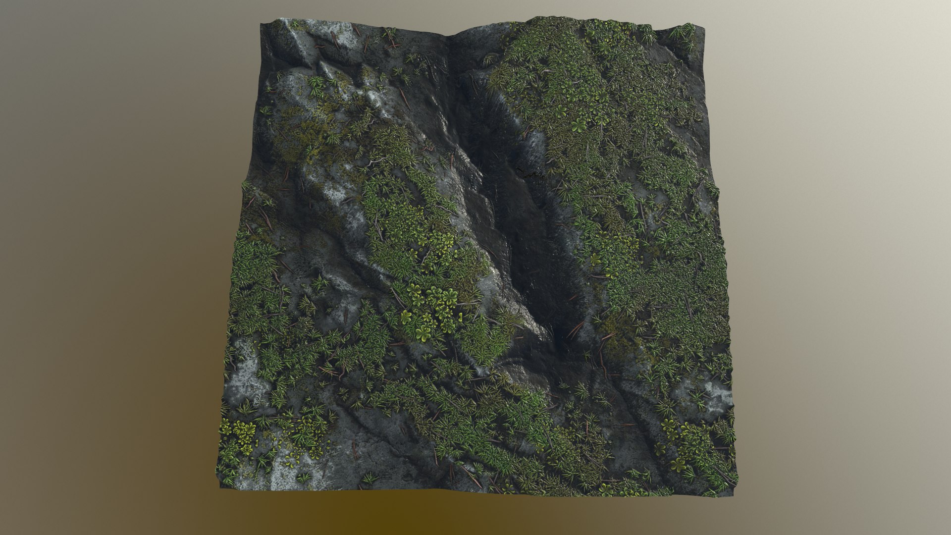 Mossy Cliff 3D Model - TurboSquid 2156664