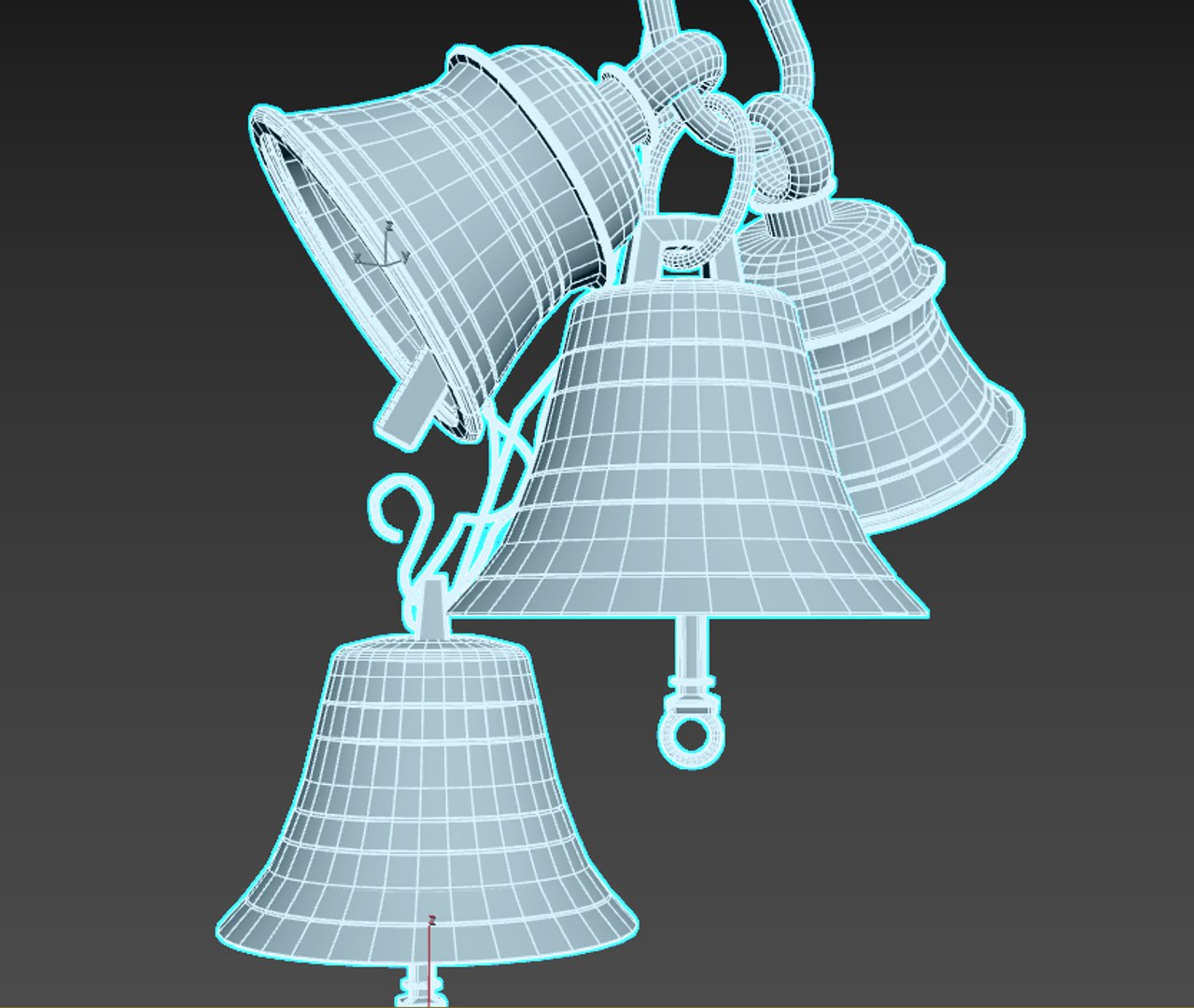 3D Temple Bells Model - TurboSquid 1781356