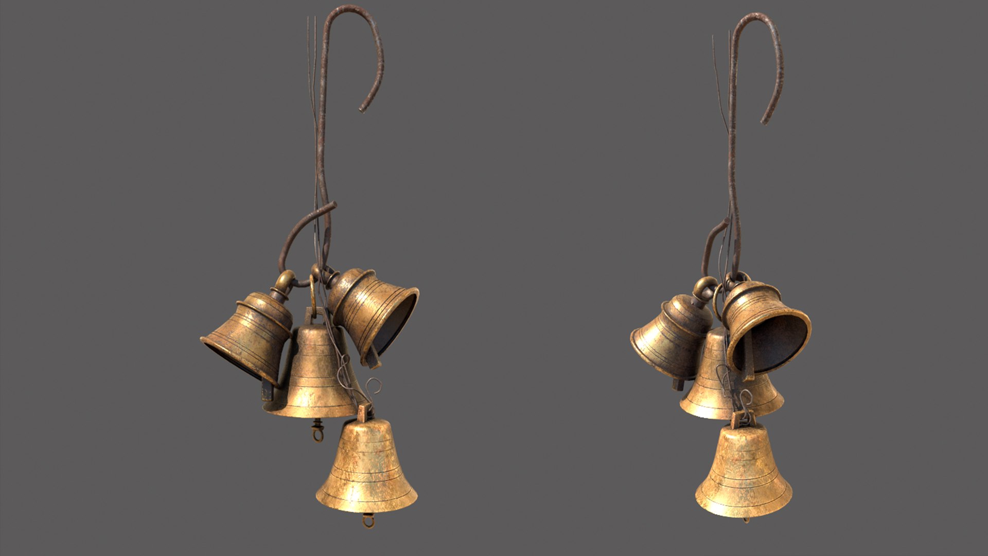 3D Temple Bells Model - TurboSquid 1781356
