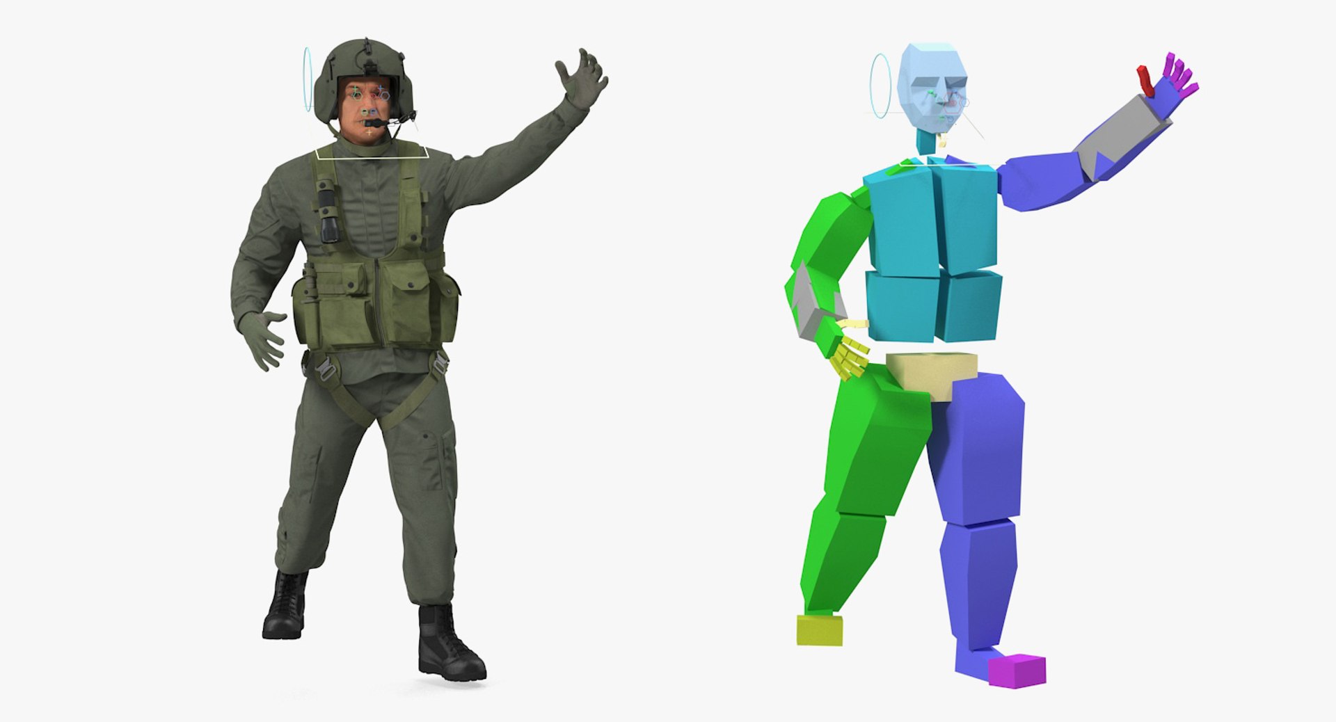 3D Helicopter Pilot Rigged Model - TurboSquid 1424490