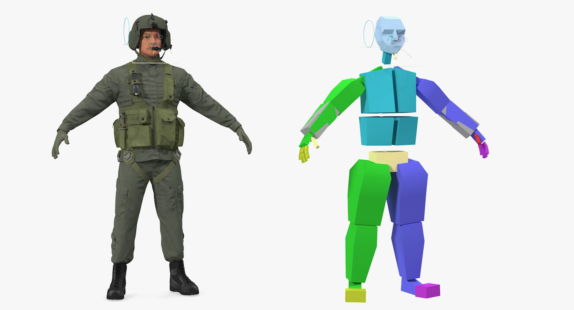 3D Helicopter Pilot Rigged Model - TurboSquid 1424490