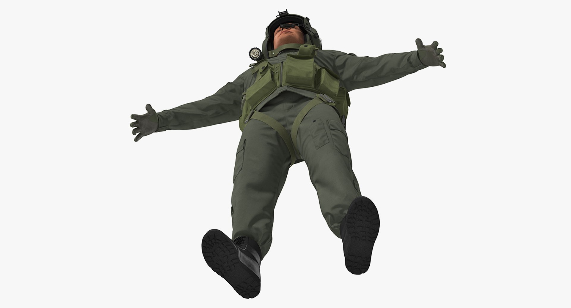 3D helicopter pilot rigged model - TurboSquid 1424490