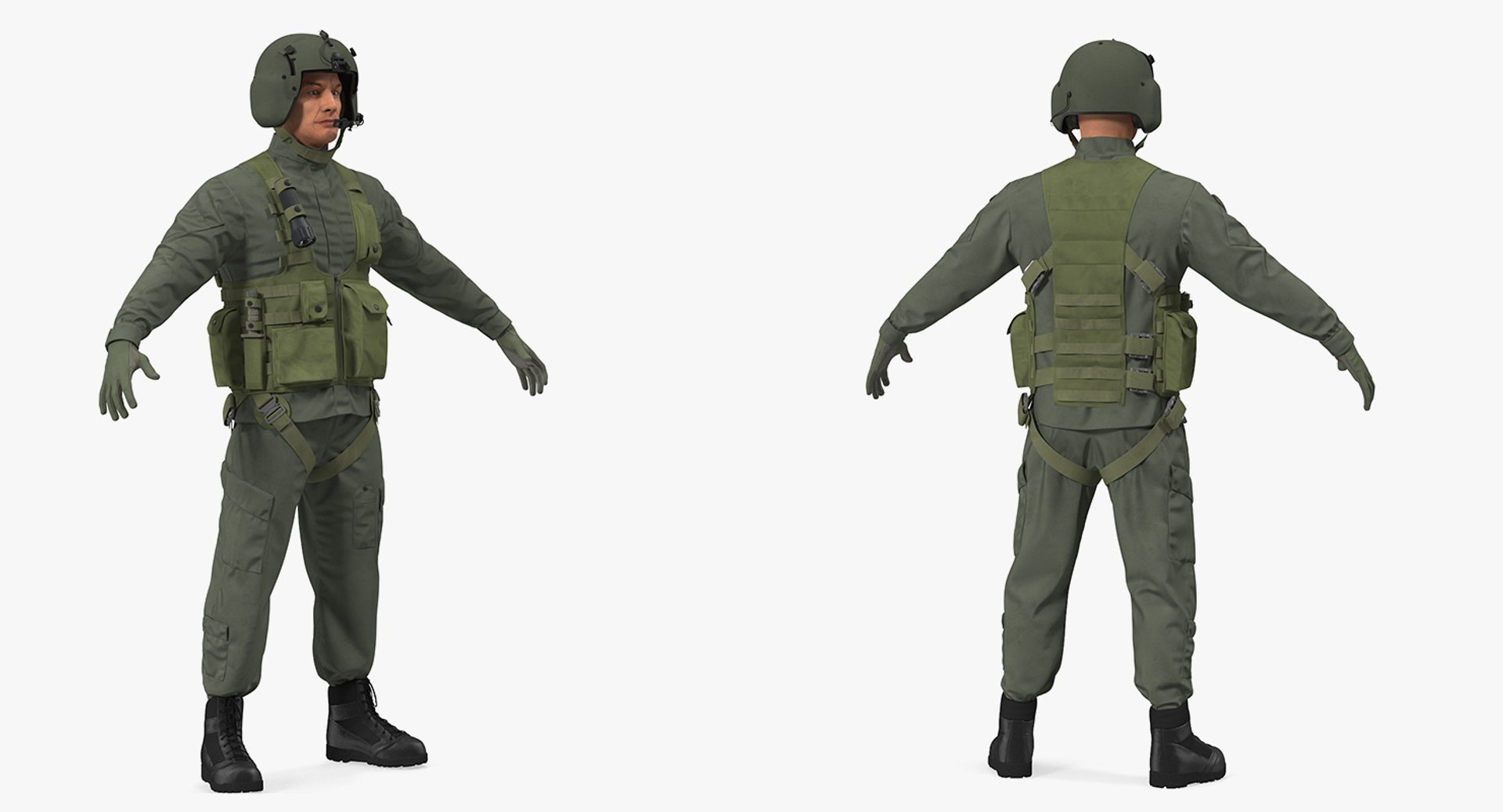 3D helicopter pilot rigged model - TurboSquid 1424490