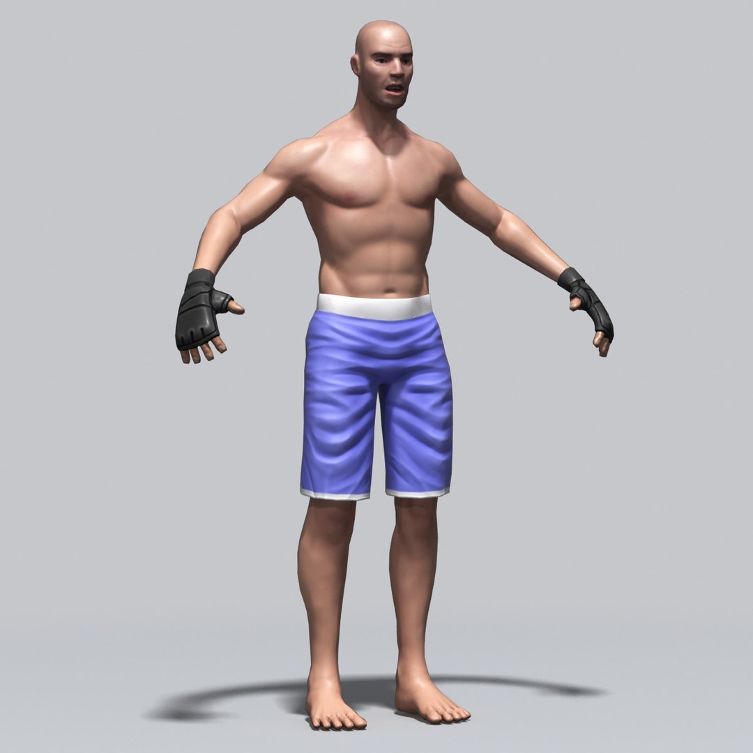 martial arts mma fighter 3d model