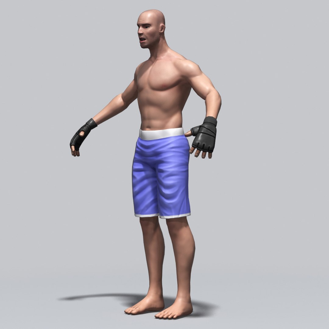 martial arts mma fighter 3d model