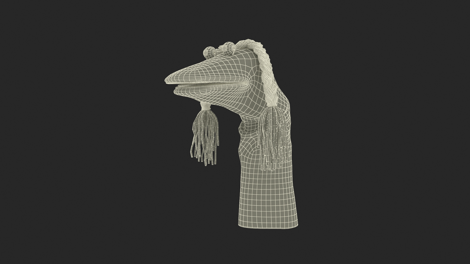 Striped Sock Puppet Girl Rigged For Maya Model - TurboSquid 2320913