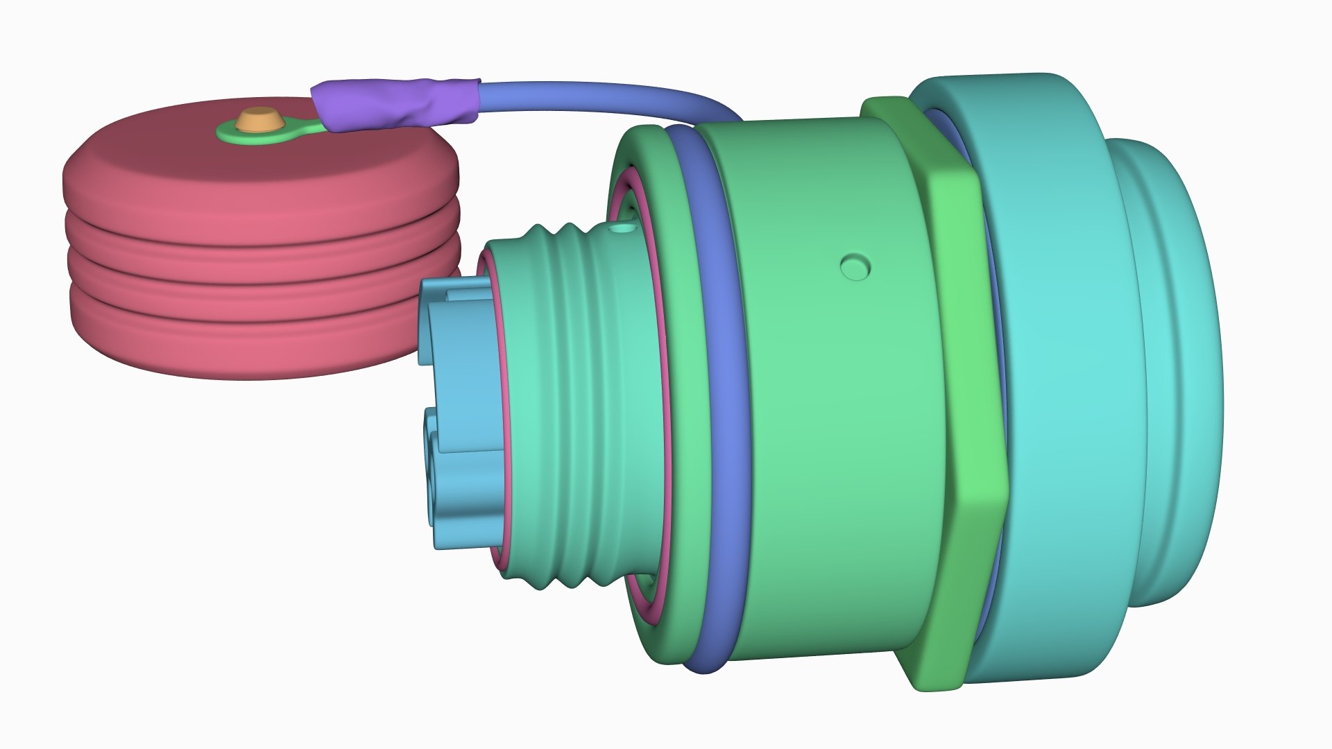 Fiber Optic Connector Type 13 3D model - TurboSquid 2068053
