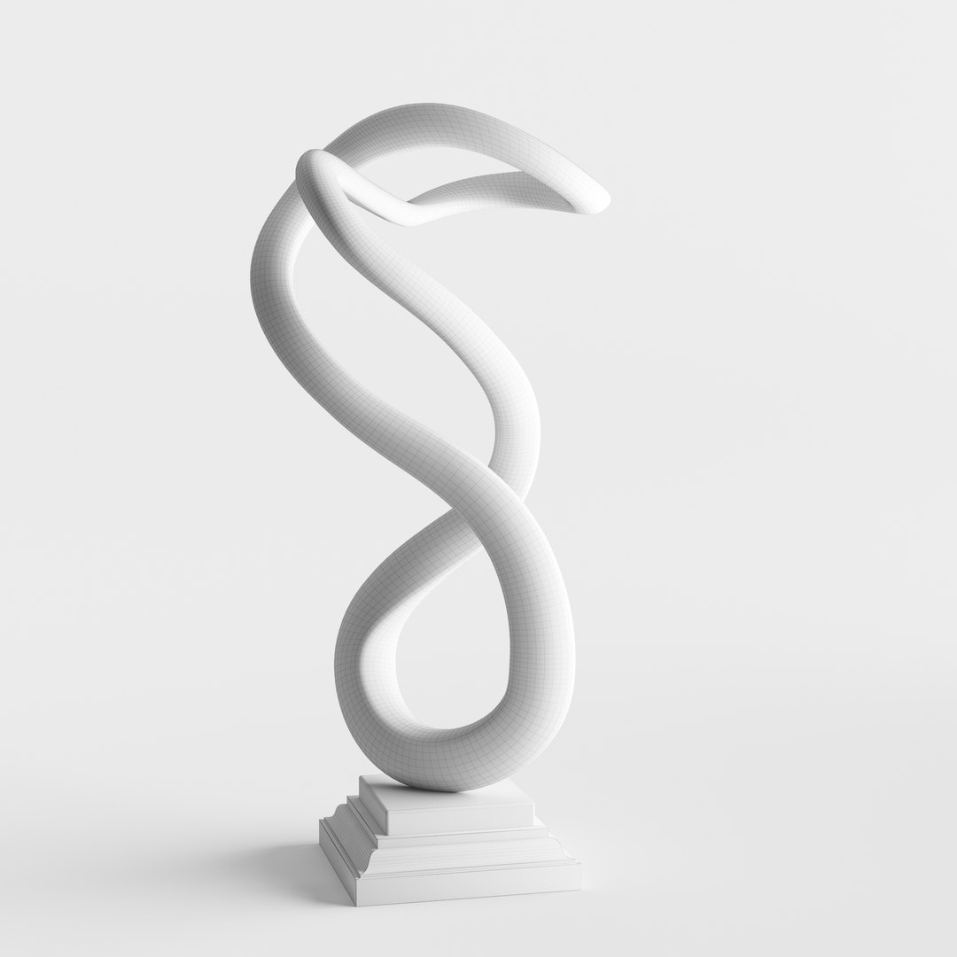 3D Model Modern Decorative Abstract Copper Art Sculpture 28 ...