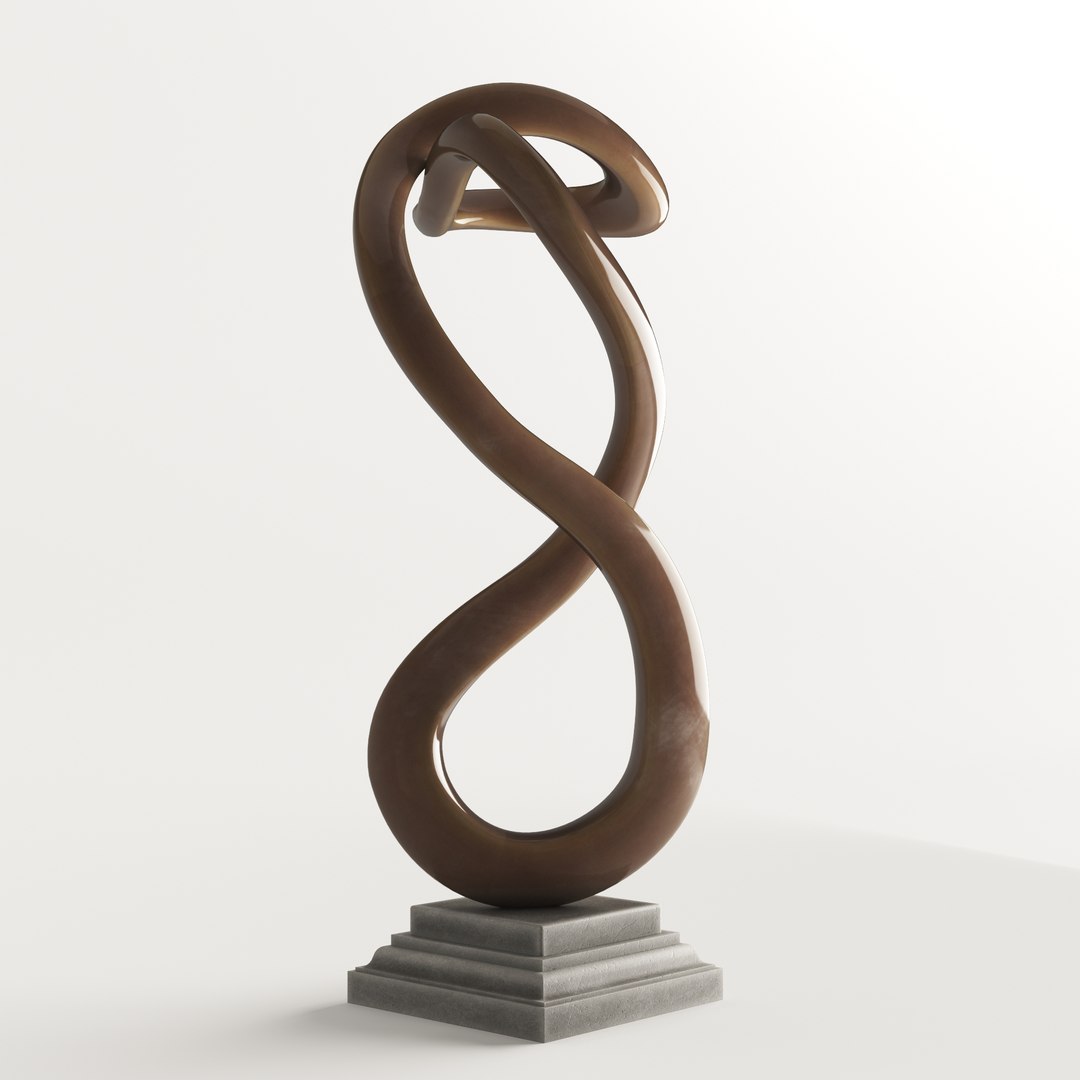 3D Model Modern Decorative Abstract Copper Art Sculpture 28 ...