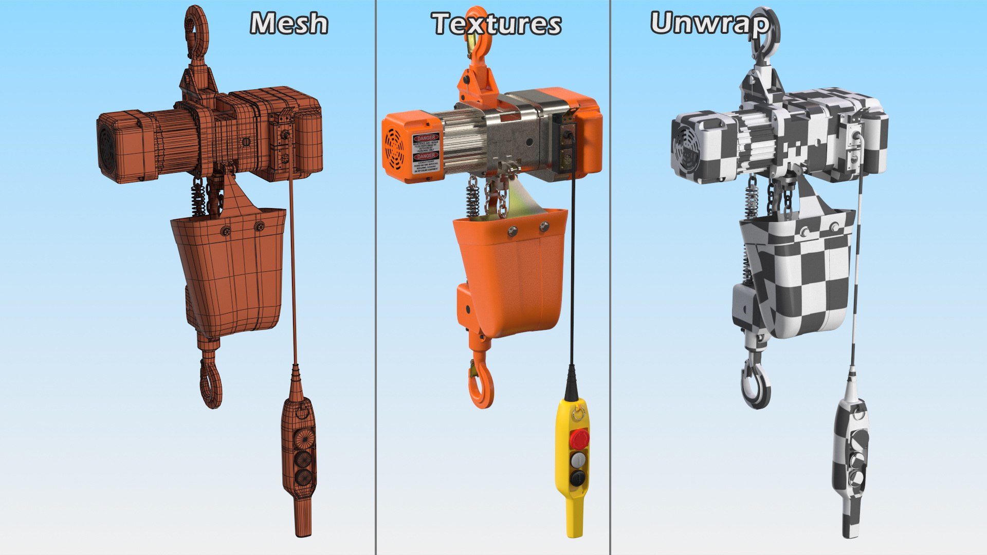 3D Model Inch Electric Chain Hoist - TurboSquid 1713109