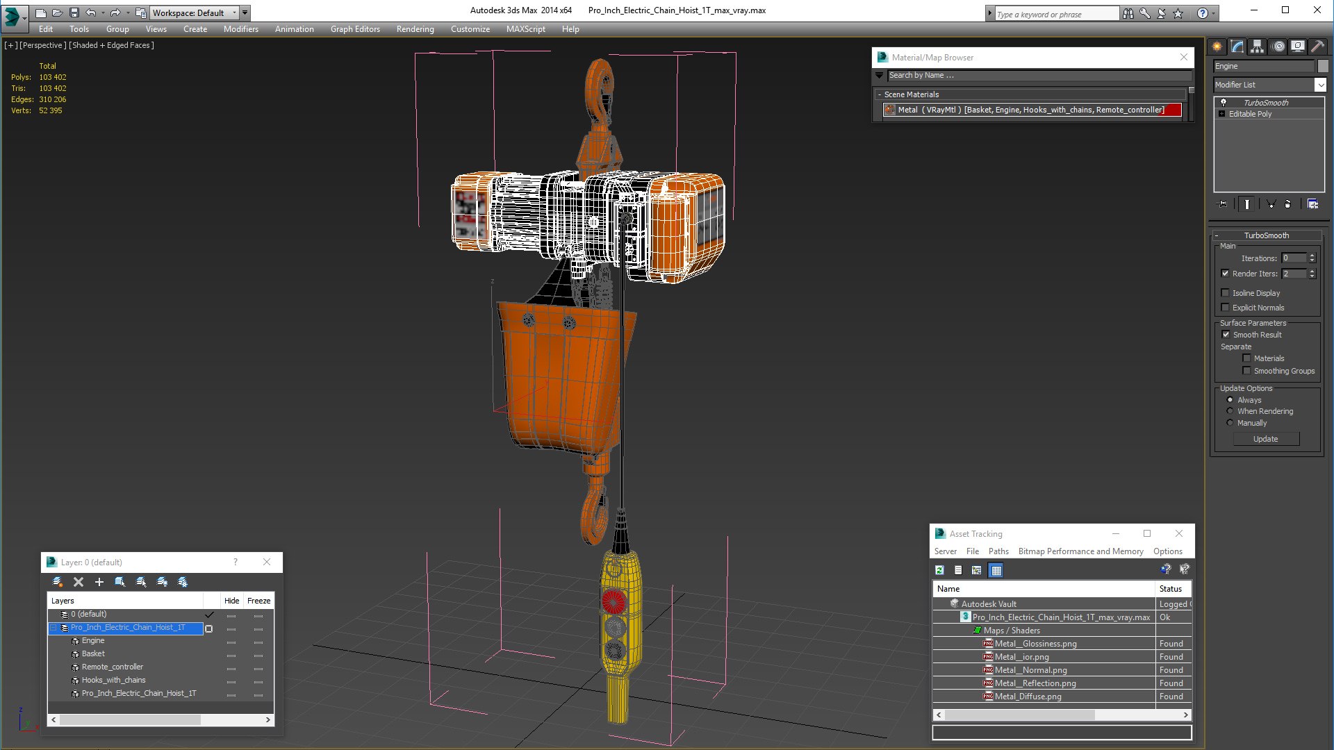 3D Model Inch Electric Chain Hoist - TurboSquid 1713109