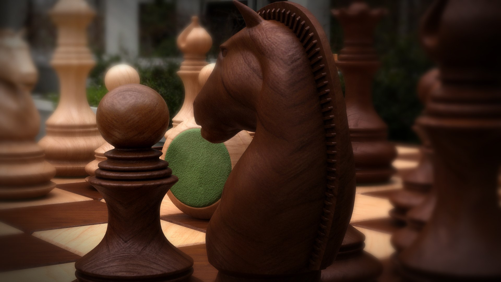 Realistic Wooden Chess Set Model - TurboSquid 1467401