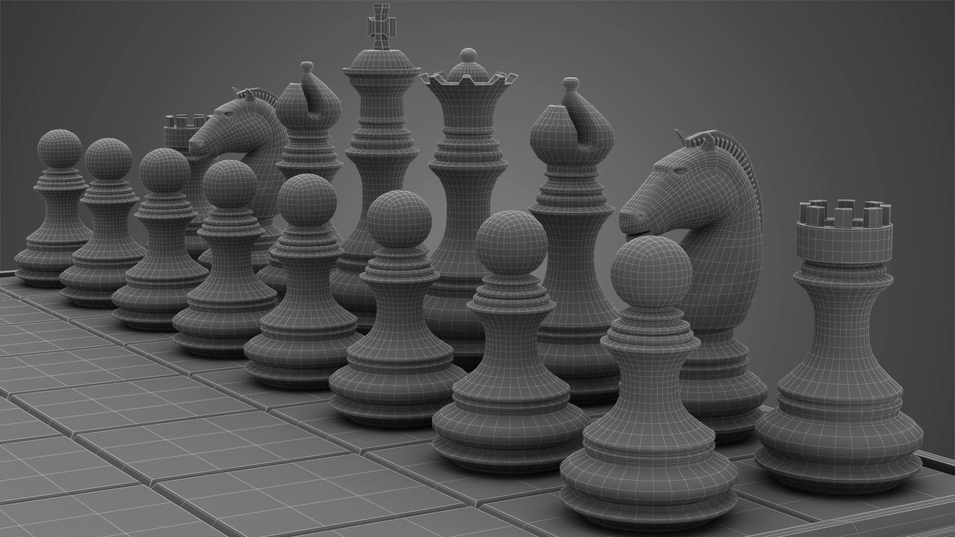 Realistic Wooden Chess Set Model - TurboSquid 1467401