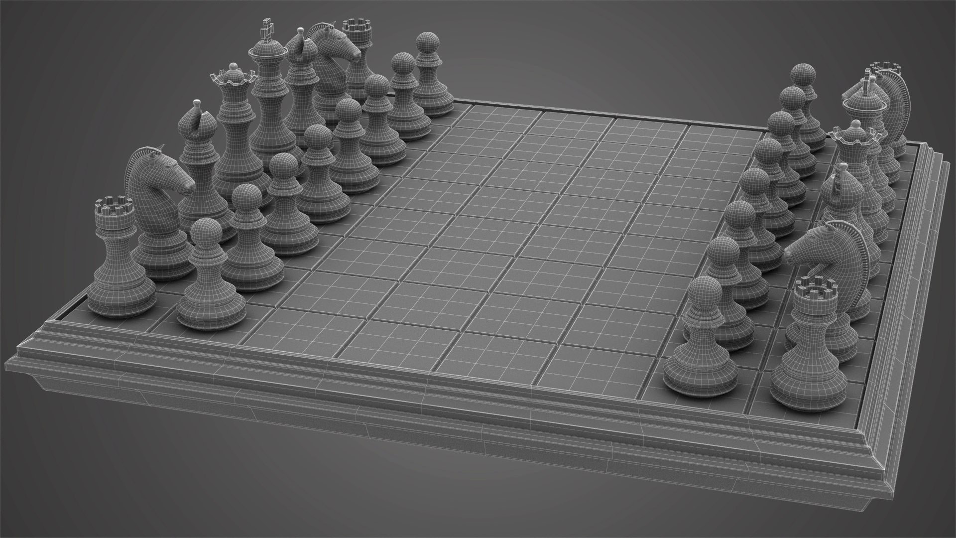 Realistic Wooden Chess Set Model - TurboSquid 1467401