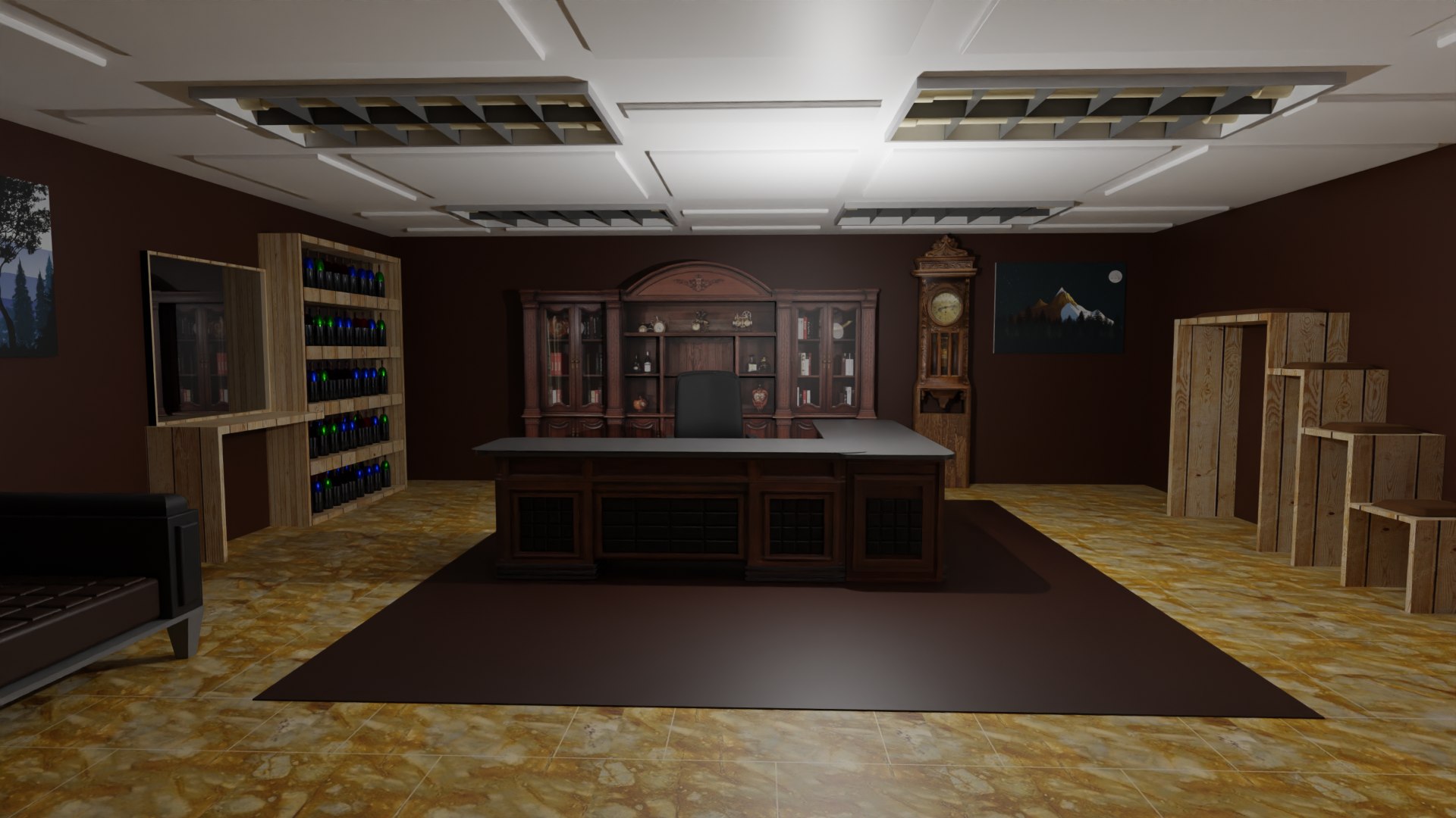 3D Boss Office - TurboSquid 2164804