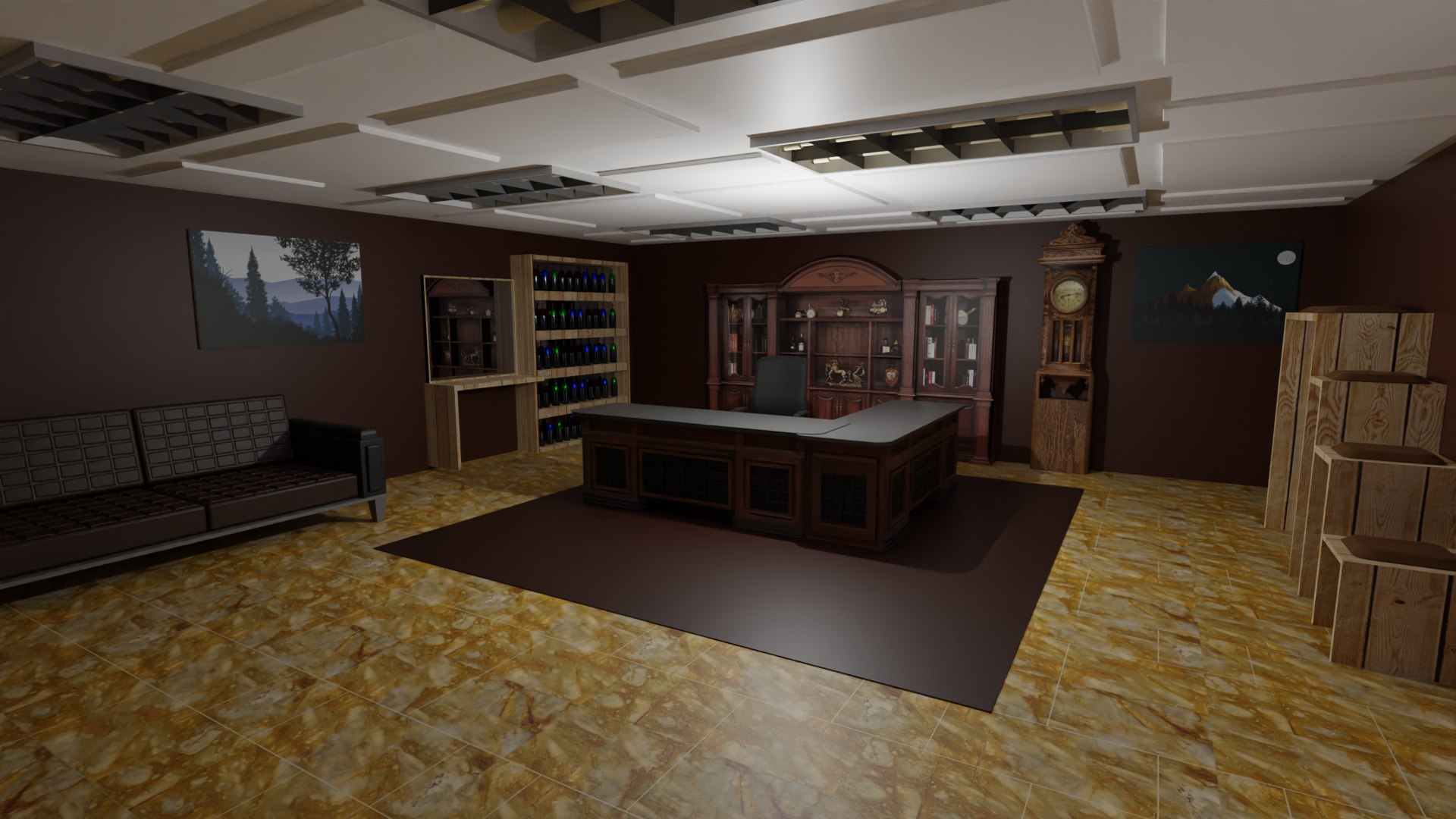 3D Boss Office - TurboSquid 2164804