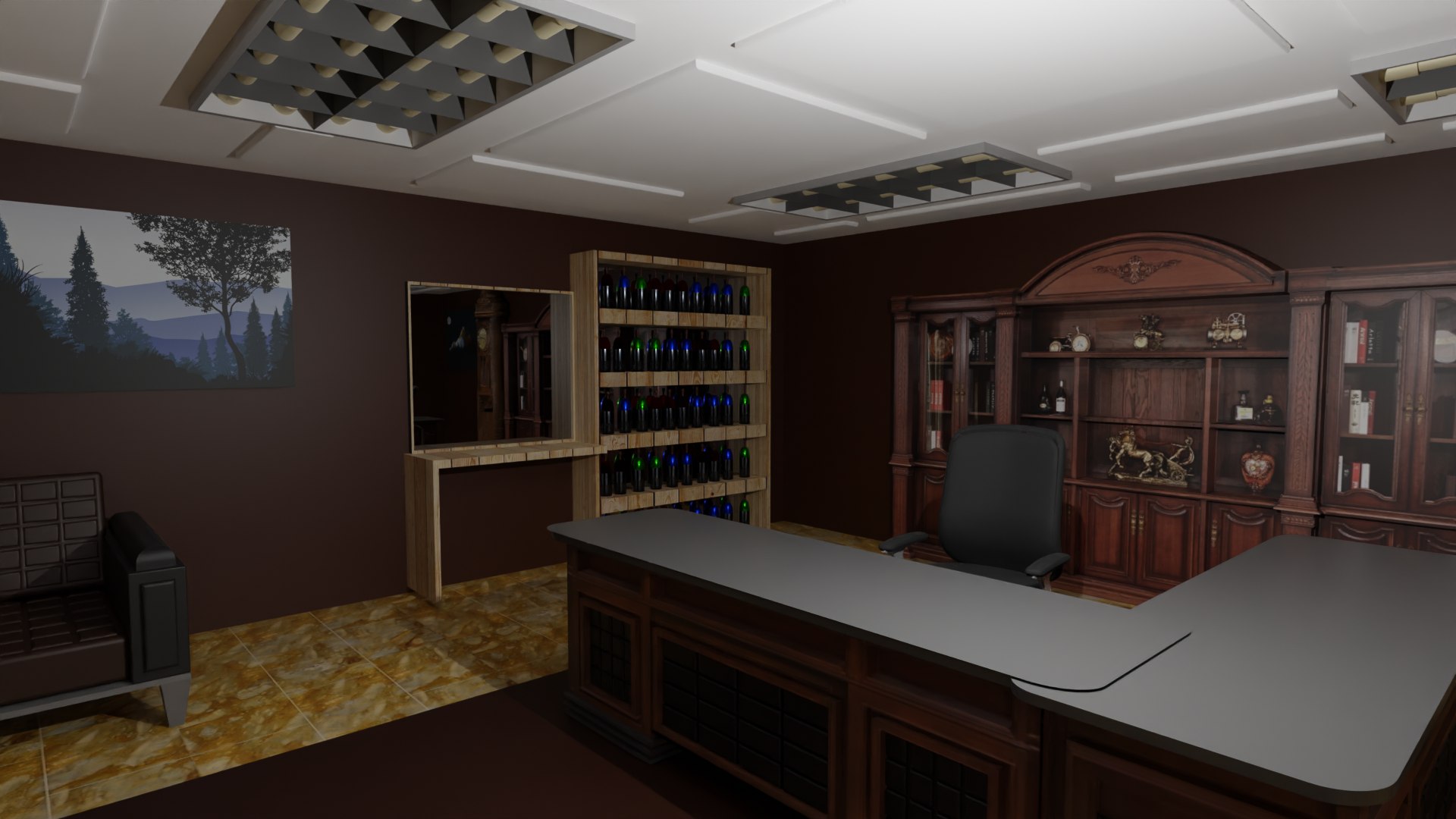 3D Boss Office - TurboSquid 2164804