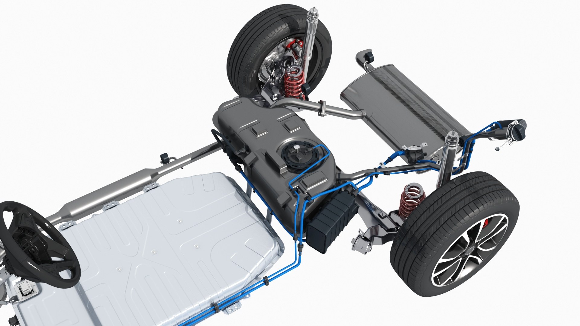 3D Model Hybrid Electric SUV Chassis - TurboSquid 2234405