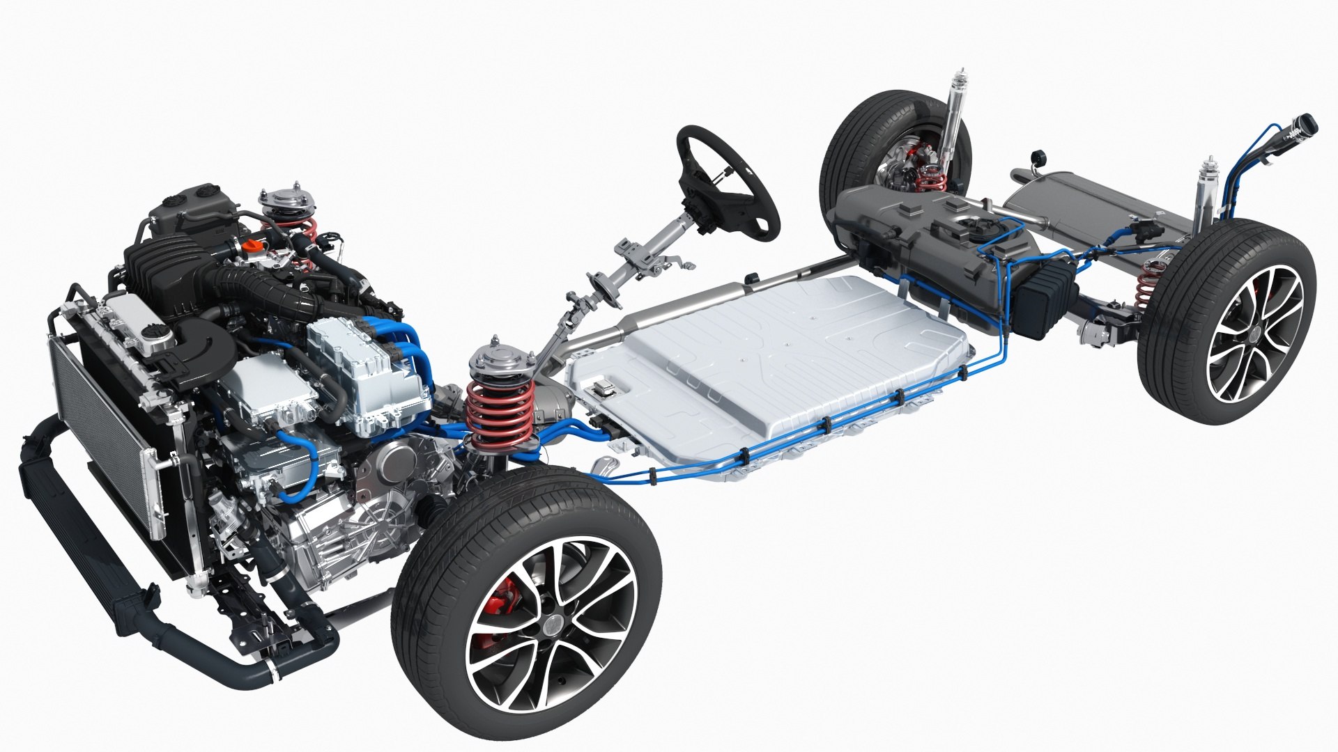 3D Model Hybrid Electric SUV Chassis - TurboSquid 2234405