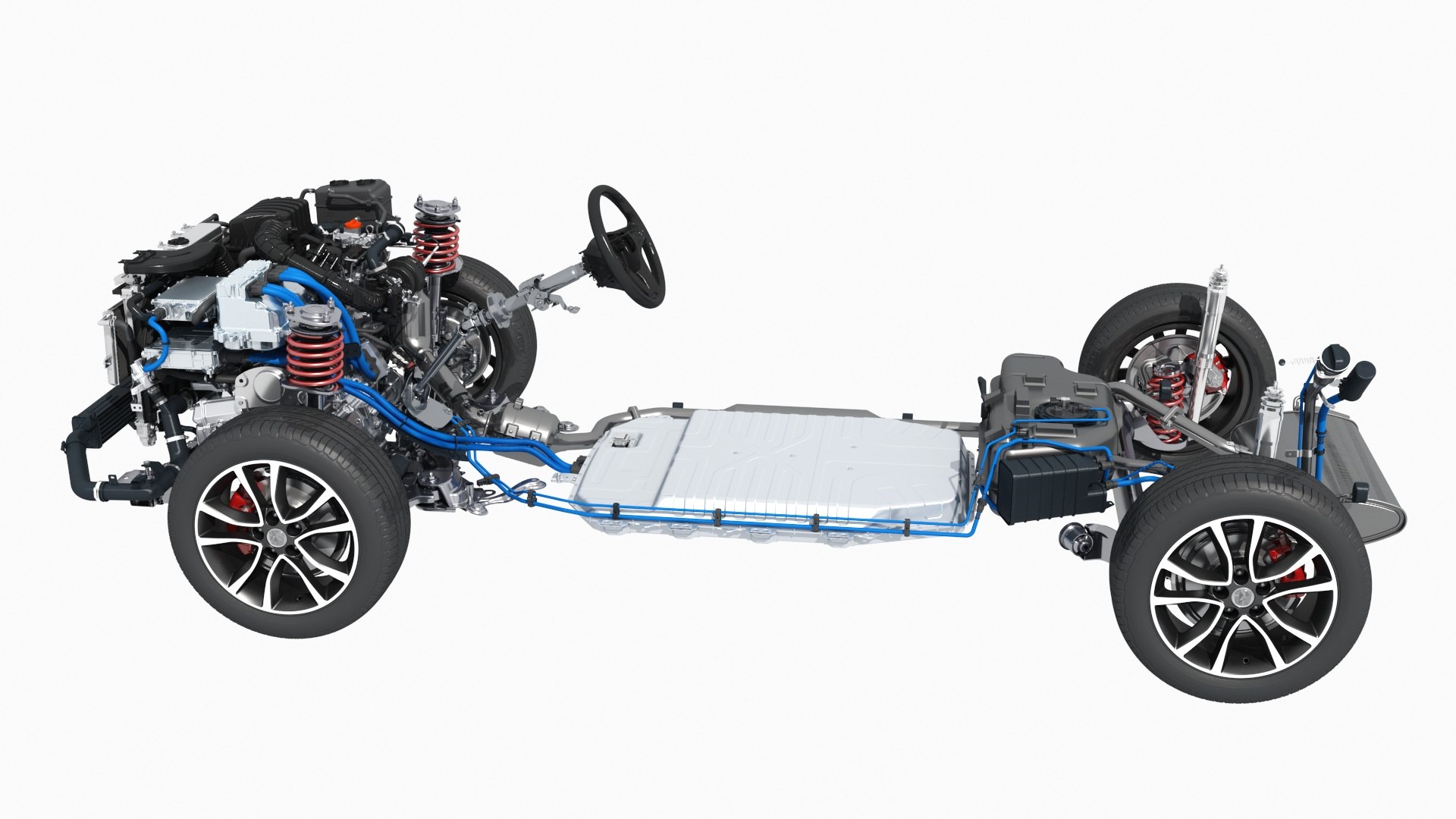 3D Model Hybrid Electric SUV Chassis - TurboSquid 2234405