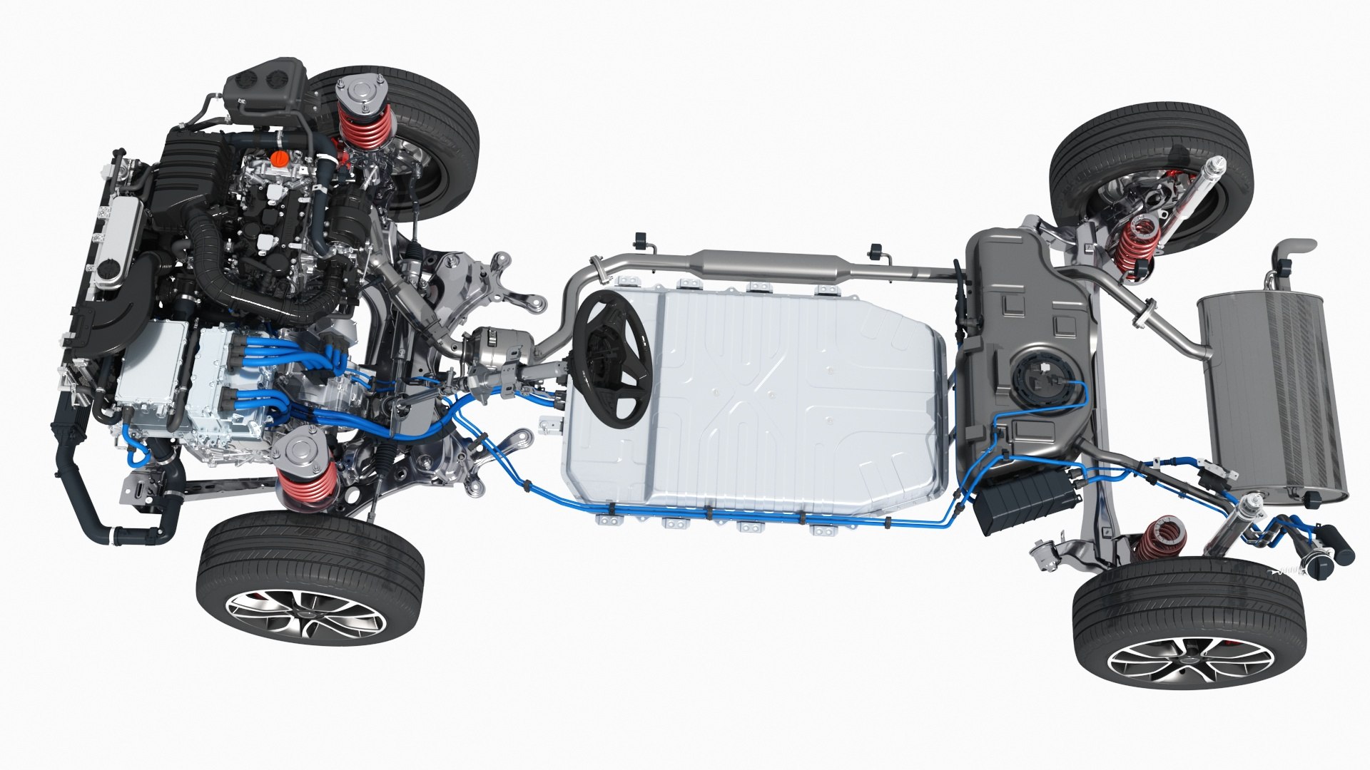 3D Model Hybrid Electric SUV Chassis - TurboSquid 2234405