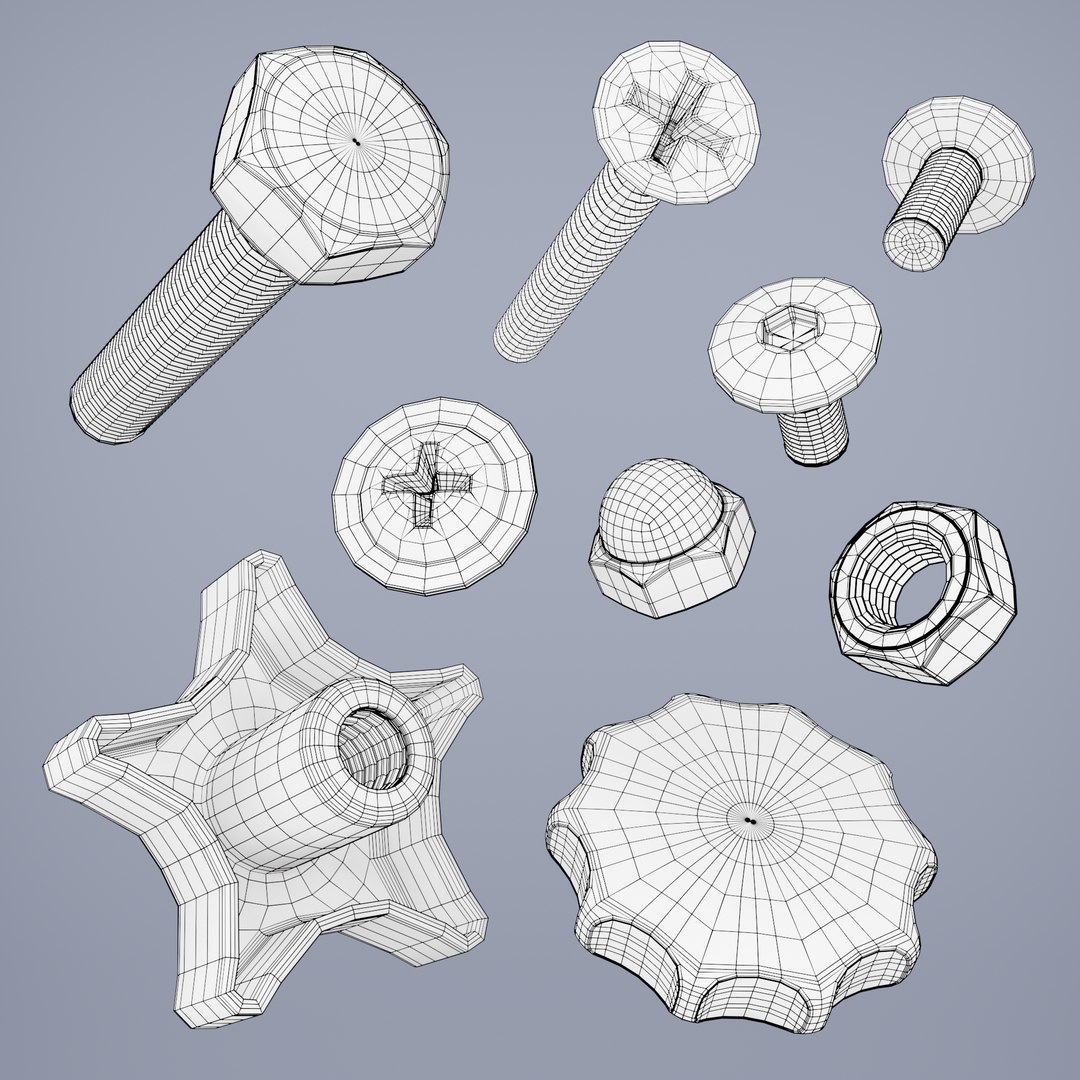 3D Screw Collection Model - TurboSquid 2034123