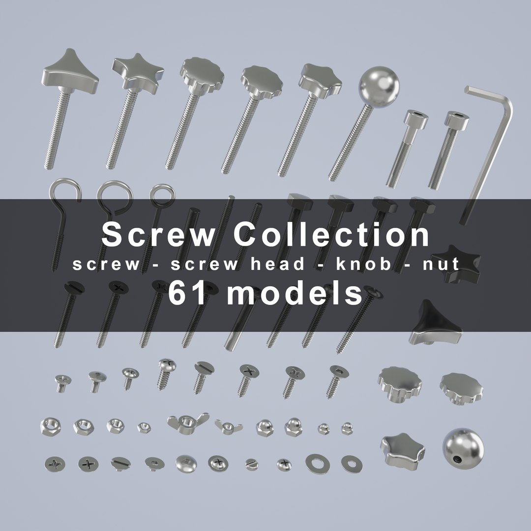 modelo 3d Screw Collection - TurboSquid 2034123