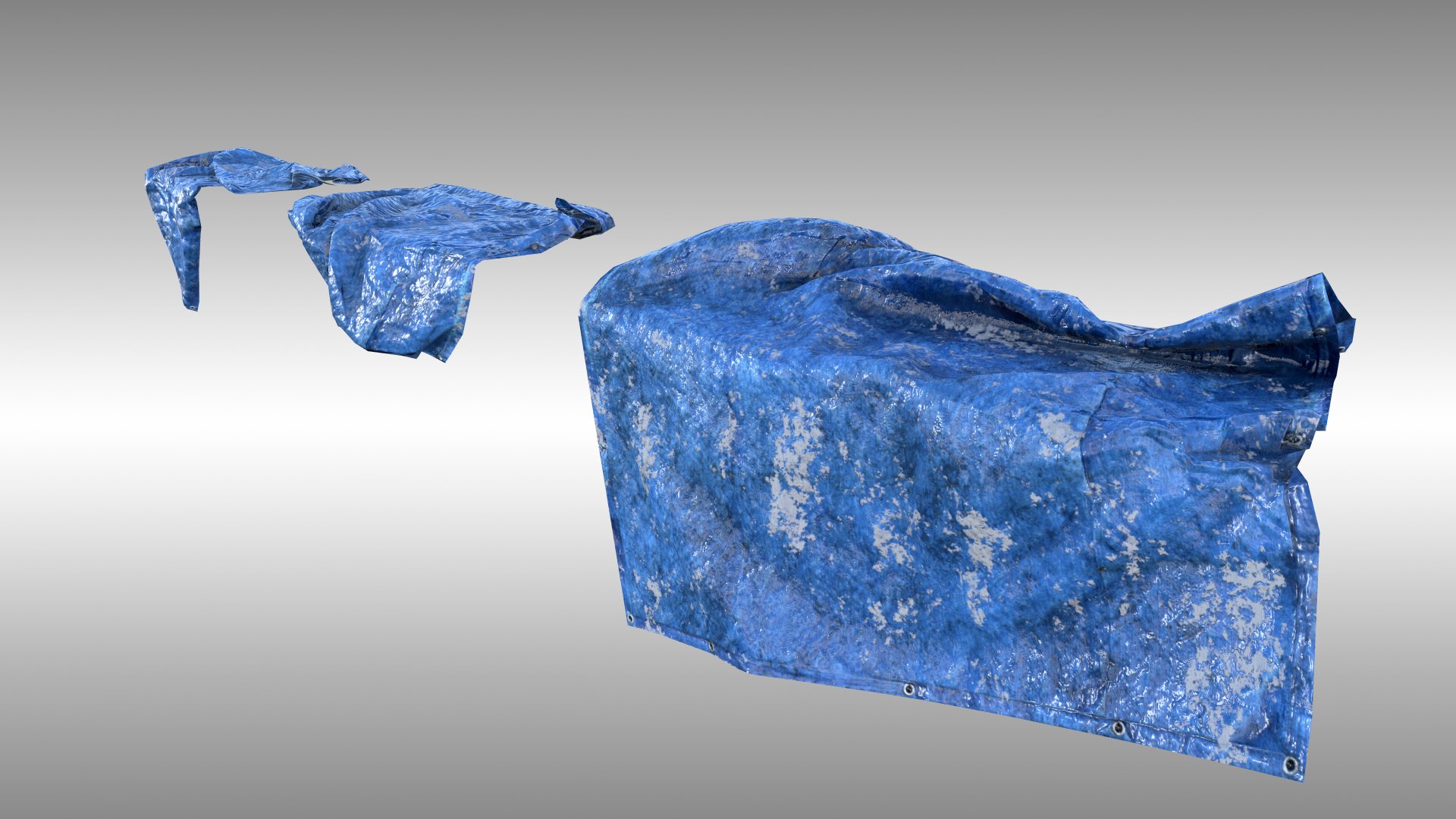 3D Model Blue Tarp 2 Pbr - TurboSquid 1167403