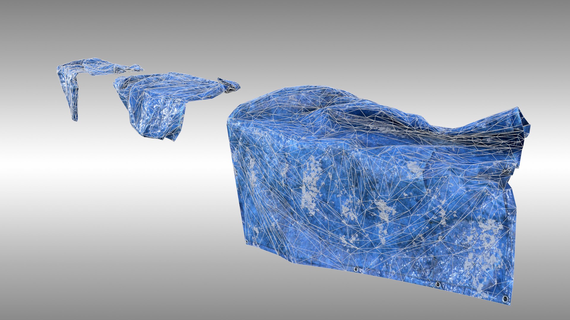 3D Model Blue Tarp 2 Pbr - TurboSquid 1167403