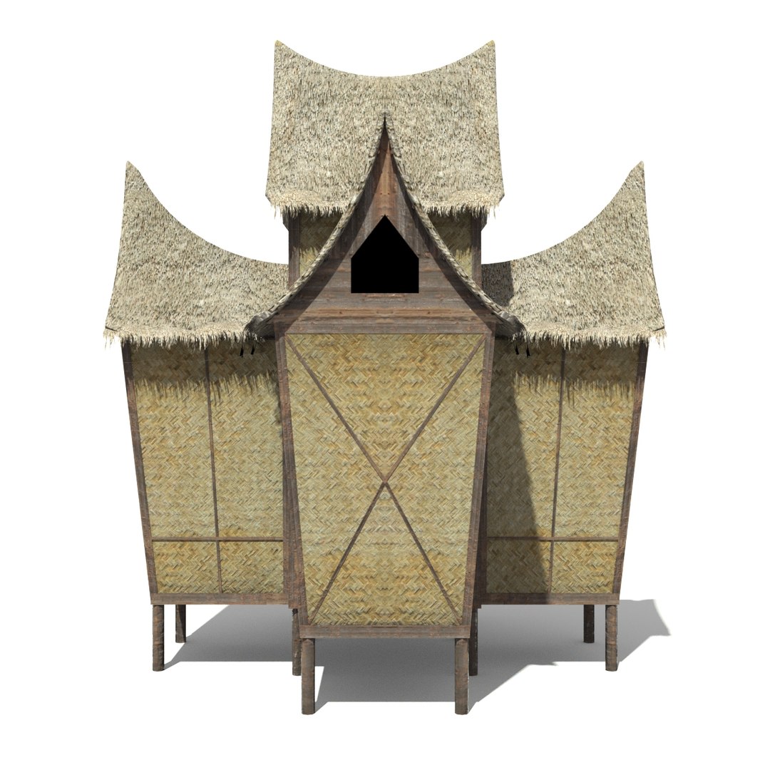 3d Traditional Hut Minangkabau Model