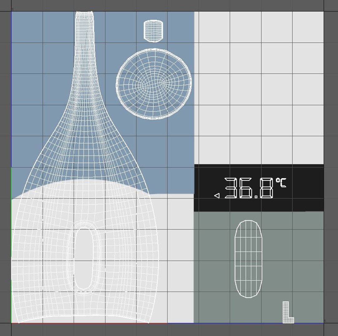 Realistic Digital Thermometer 3D Model - TurboSquid 1571904