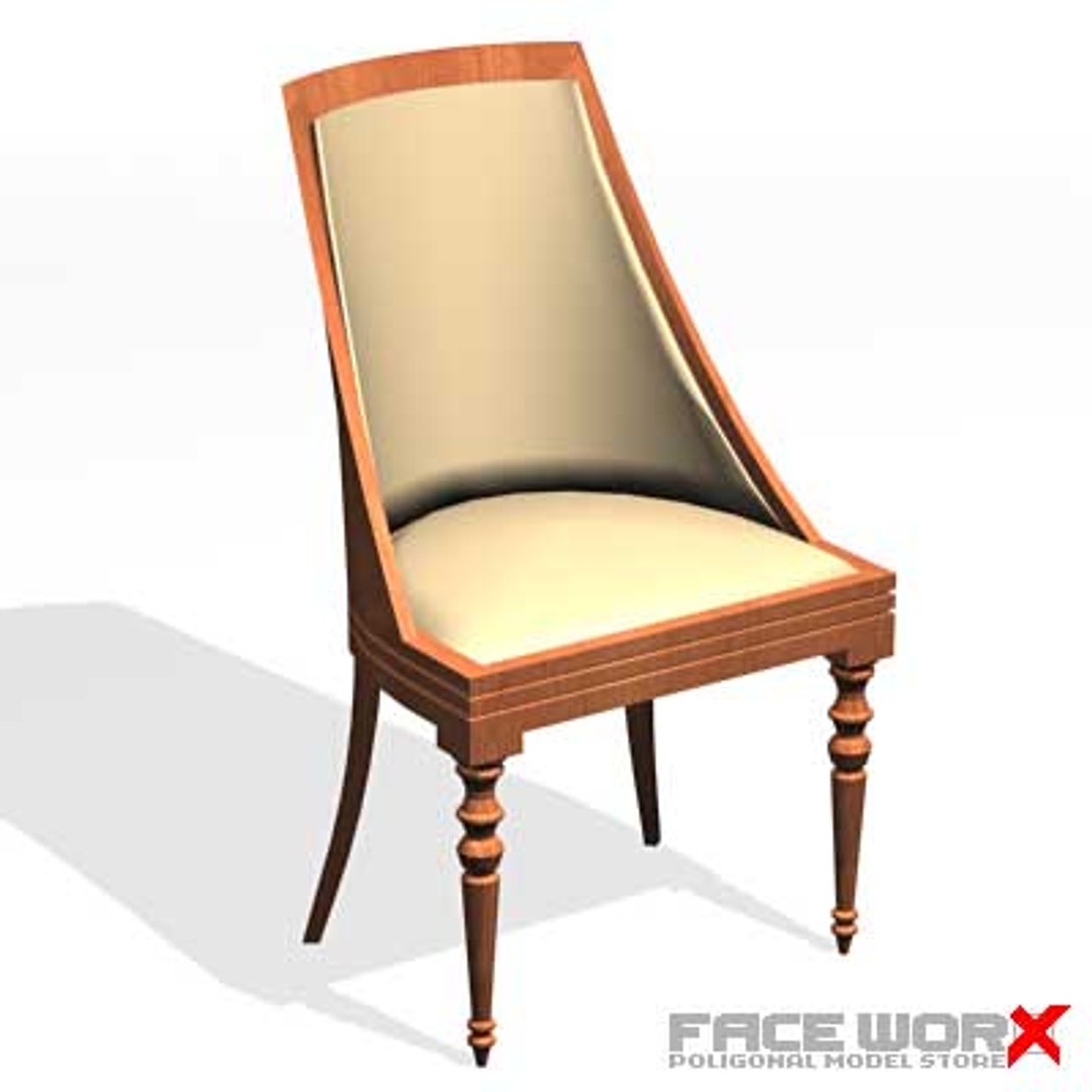 3d Model Of Chair Old Fashioned