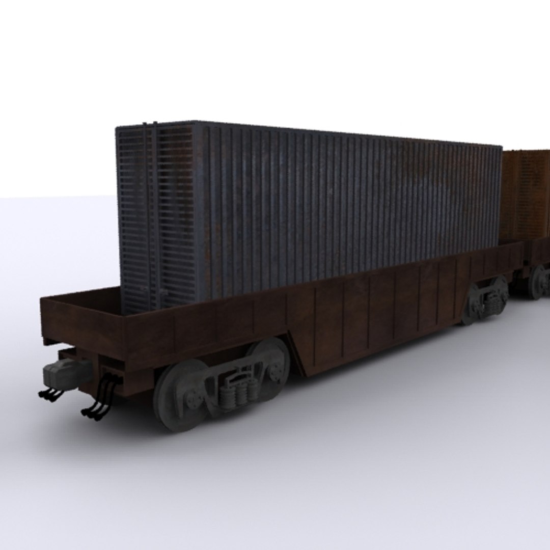 3D EMD GP40 With Cargo Carriages - TurboSquid 2101518