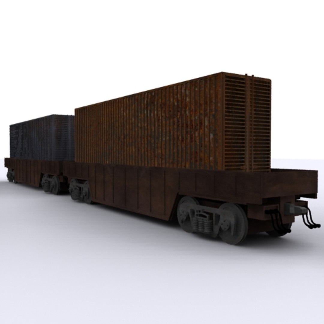 3D EMD GP40 With Cargo Carriages - TurboSquid 2101518