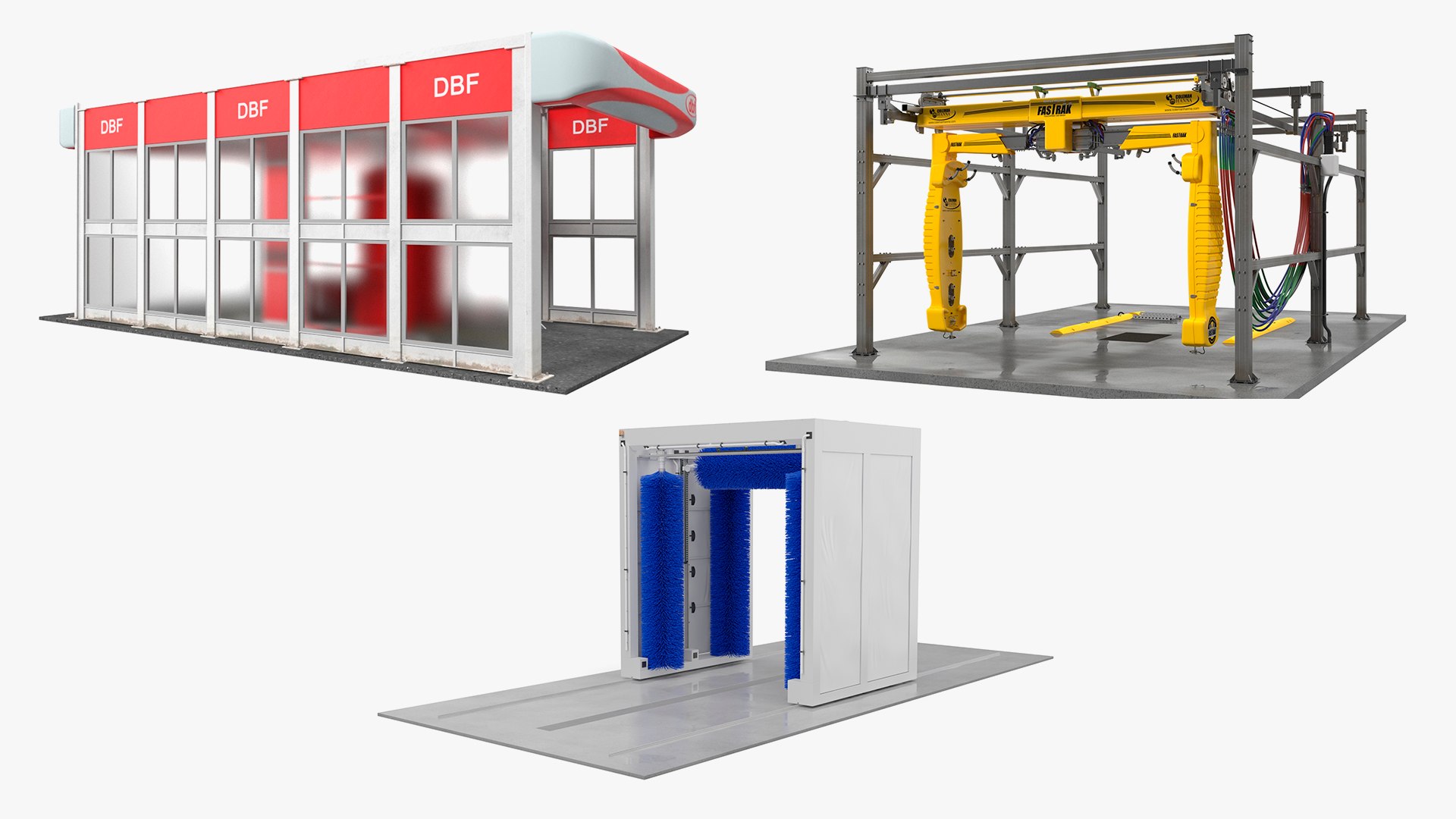 Car Wash Systems Collection 2 3D Model - TurboSquid 2117439