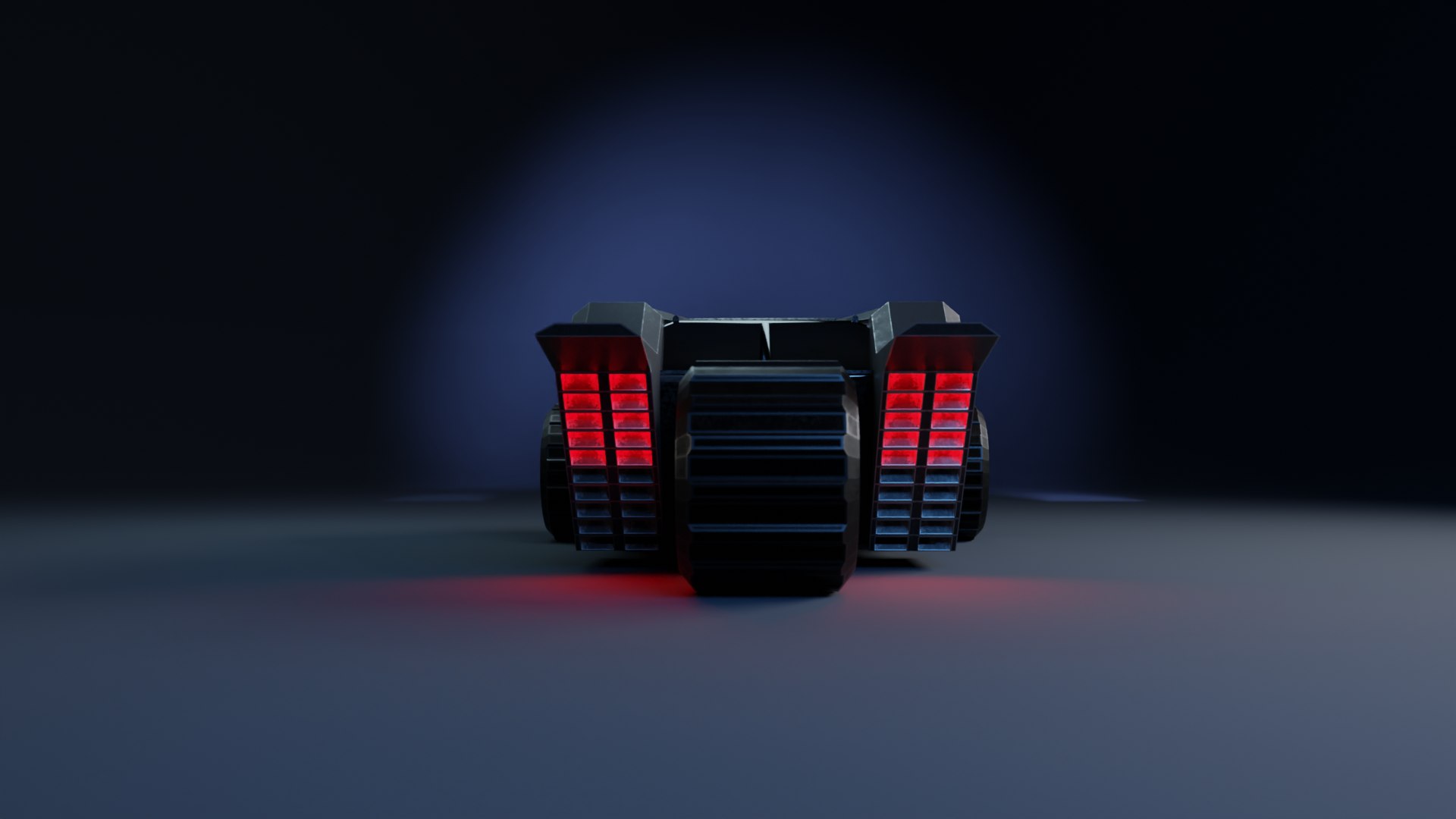 3D Futuristic Cyber Car 3D Model Low Poly Blend FBX OBJ 2K Textures ...