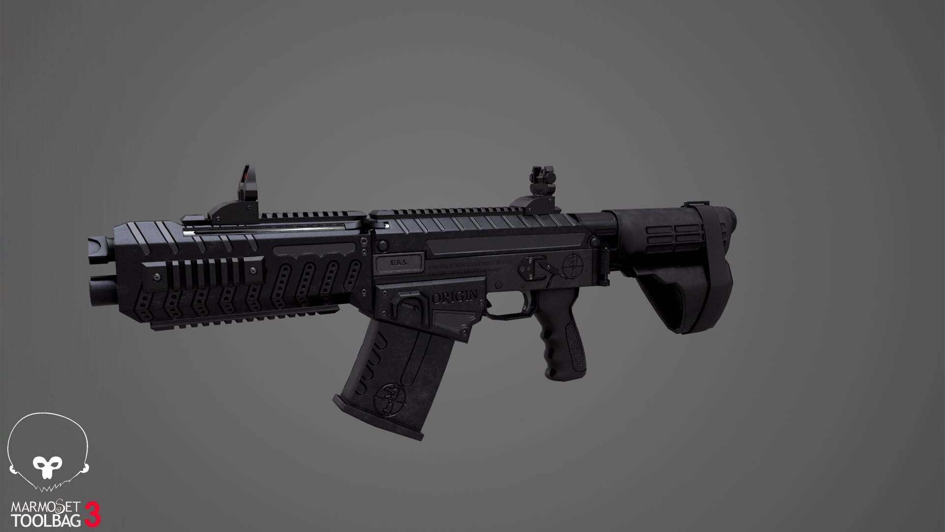 Shotgun fostech origin-12 model - TurboSquid 1388209