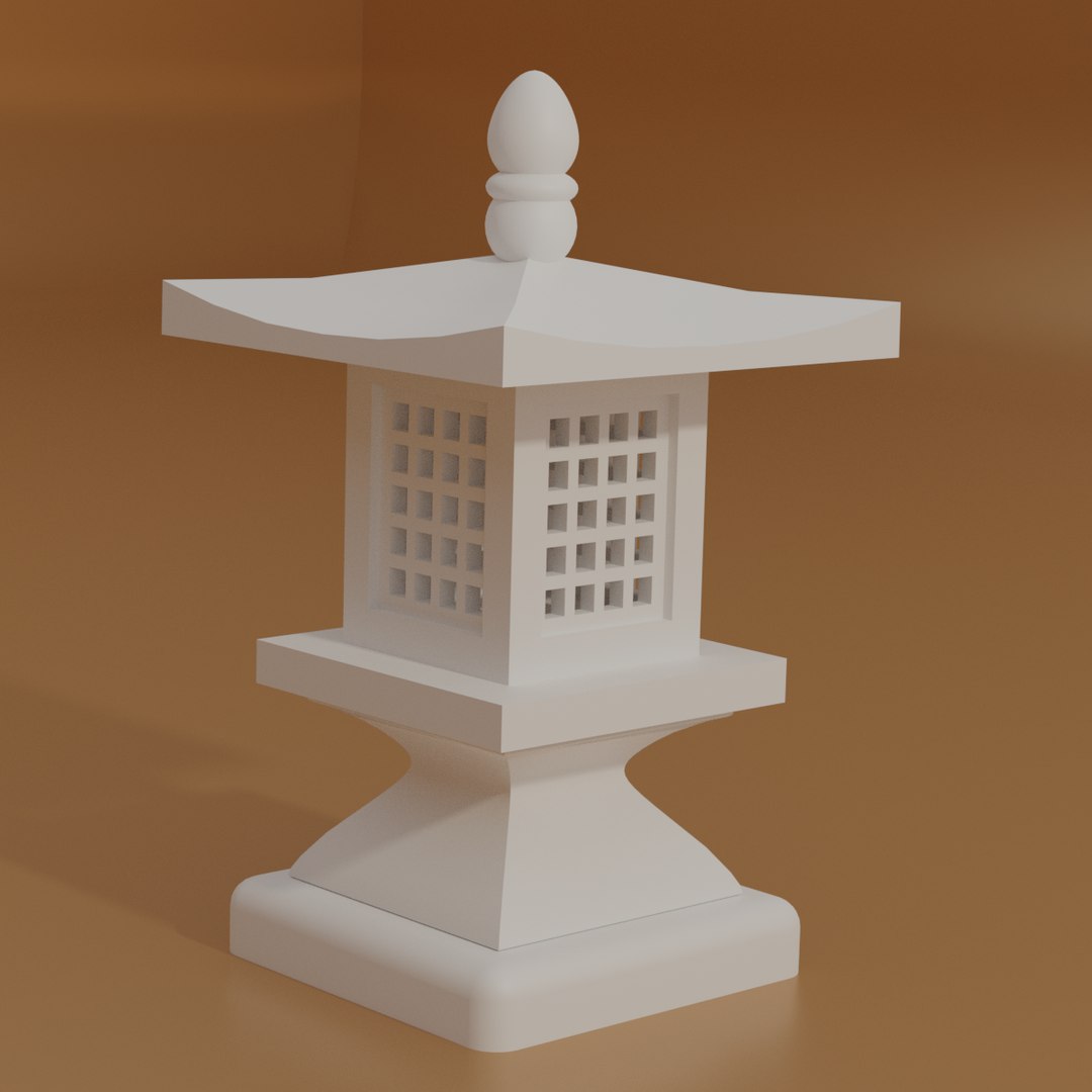 3D Model Asian Stone Lantern - TurboSquid 2078707
