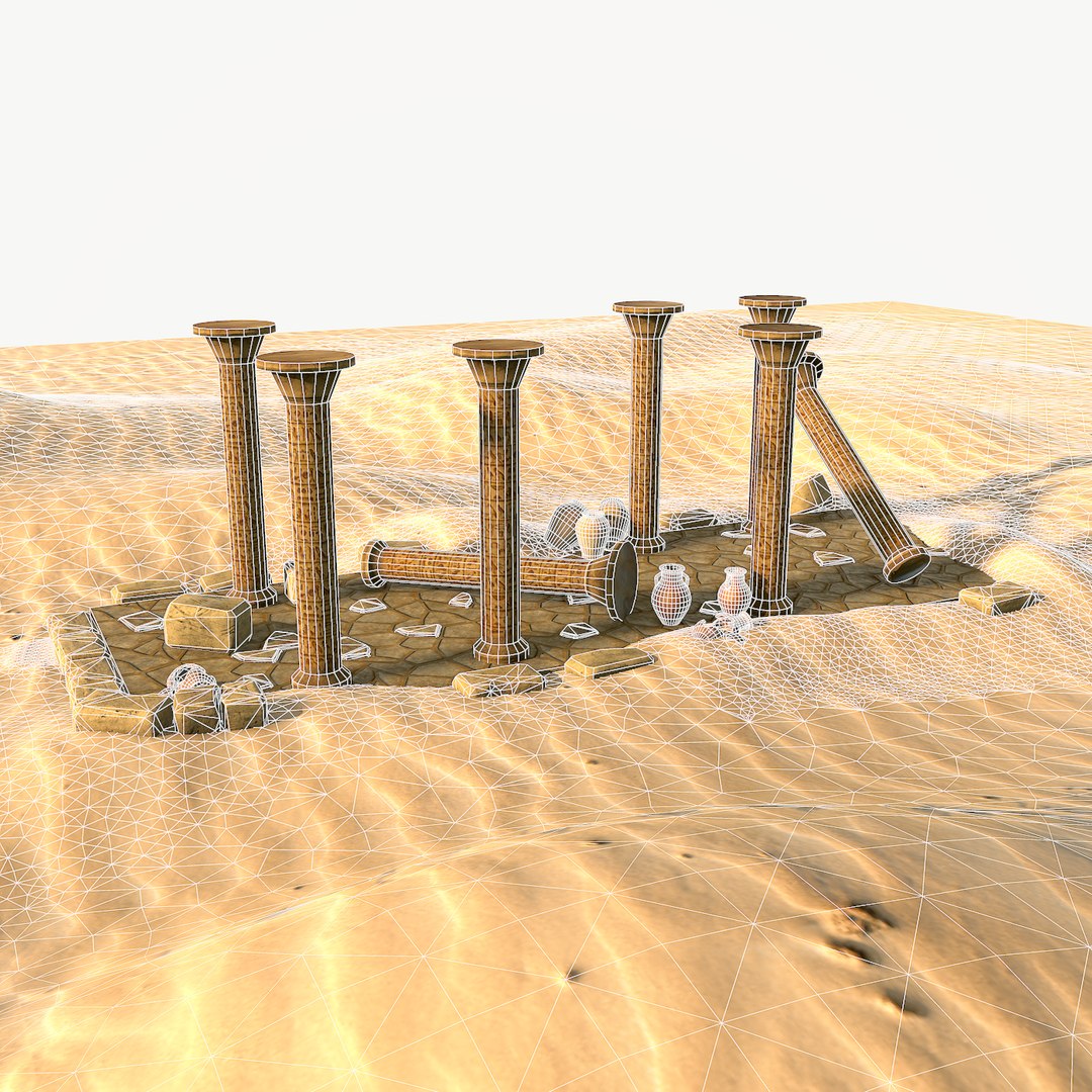 Realistic Desert Ruins Ancient 3d Max