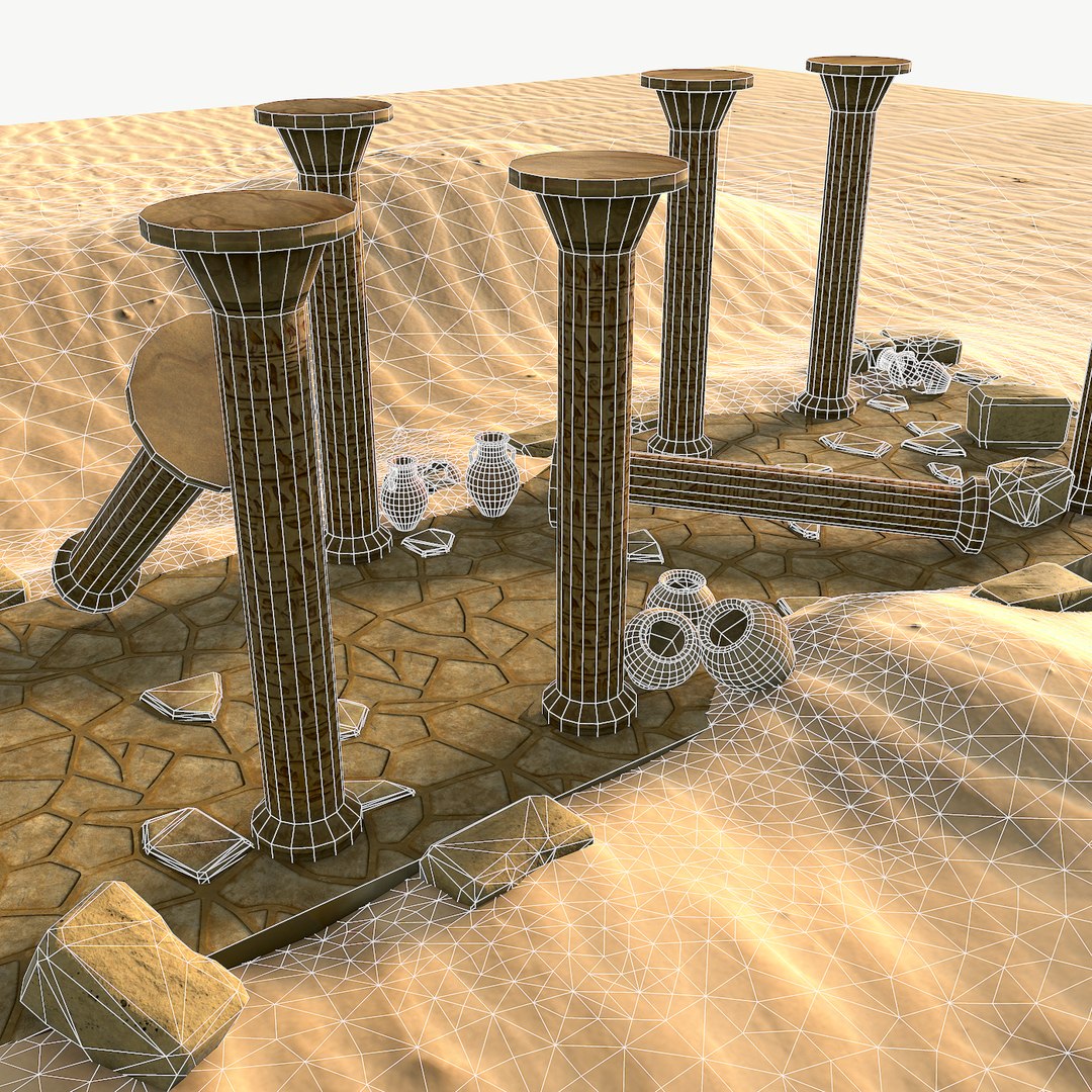 Realistic Desert Ruins Ancient 3d Max