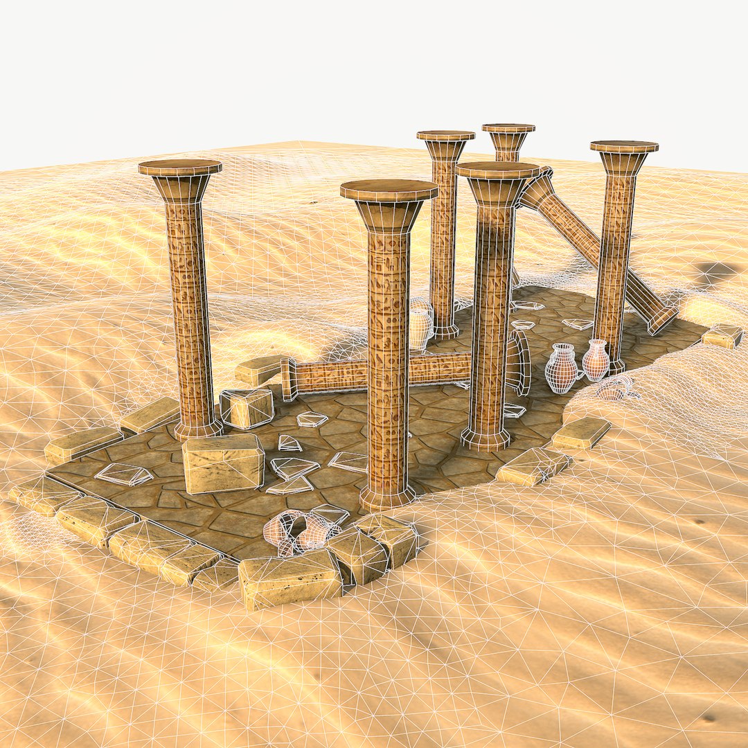 Realistic Desert Ruins Ancient 3d Max