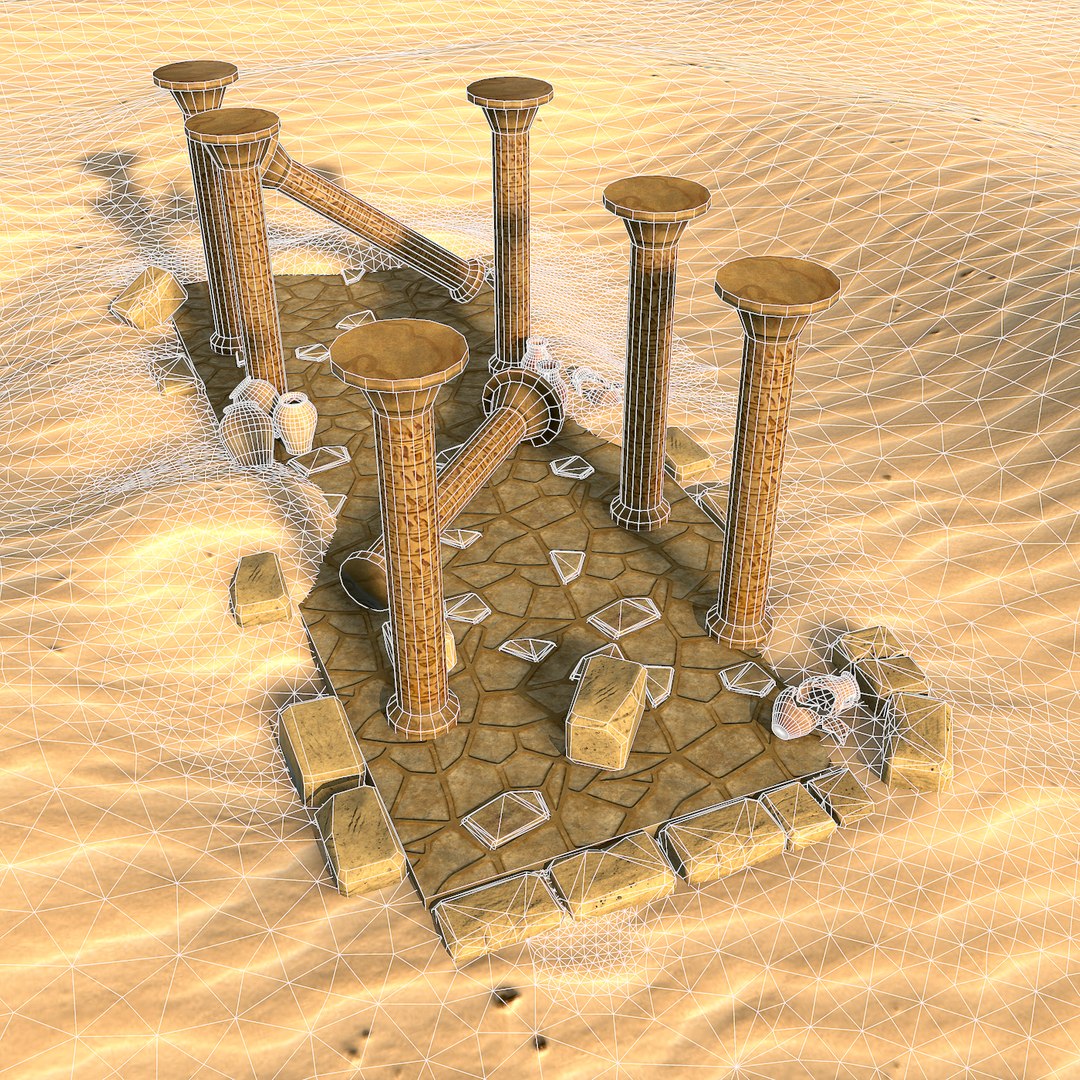 Realistic Desert Ruins Ancient 3d Max