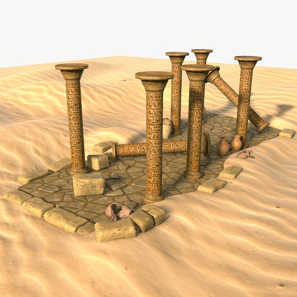 realistic desert ruins ancient 3d max