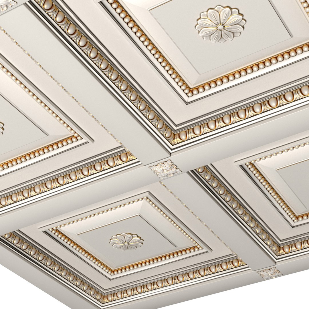 Classical Modern coffered Ceiling 3D model 3D - TurboSquid 1912161